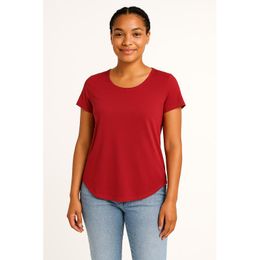 V&eacute;ro Moda Vero Moda Damen Blusenshirt &raquo;VMBELLA SS TOP WVN GA NOOS&laquo; Viskosemischung, abgerundeter Saum rot XS