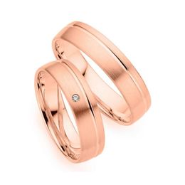 Phoenix Ph&ouml;nix Unisex Trauring &raquo;Schmuck Geschenk Gold 333 Trauring Ehering LIEBE versch. Varianten&laquo; Made in Germany, wahlweise mit oder ohne Brillant rosa 62,