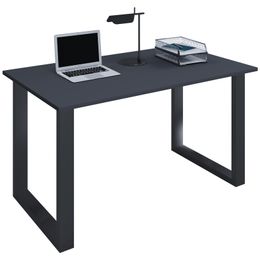 Vcm Holz Schreibtisch H. 76 x B. 110 x T. 50 cm Computertisch schlicht F&uuml;&szlig;e aus hochwertigem Metall Arbeitstisch B&uuml;rom&ouml;bel - Lona U