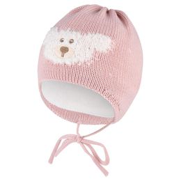 Sterntaler Strickm&uuml;tze B&auml;r in zartrosa | Gr.: 47 cm