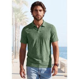 Beach Time Beachtime Herren Poloshirt &raquo;, sommerliches T-Shirt mit modischen Bl&auml;tter-Design&laquo; neue Strukturqualit&auml;t im Bl&auml;tter-Design gr&uuml;n XL