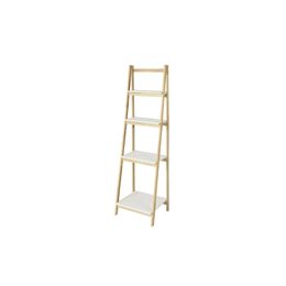 sobuy B&uuml;cherregal mit 4 F&auml;chern Holzfarbe 41,5x34,5x140cm Modern