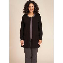 Sandgaard Damen SANDGAARD Cardigan &raquo;Helsinki&laquo; ohne Verschluss schwarz 38