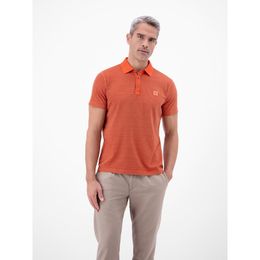 Lerros Herren Lerros Poloshirt Kurzarm-Polo mit feinen Streifen orange M