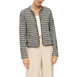 s.Oliver BLACK LABEL Damen s.Oliver BLACK LABEL Bolerojacke ohne Kapuze ohne Verschluss und aus Boucl&eacute; schwarz 42