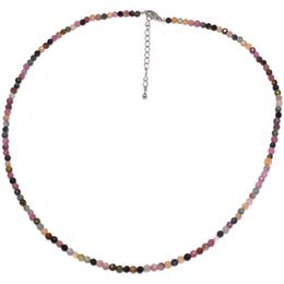 Firetti Damen Collier &raquo;Schmuck Geschenk Halsschmuck Halskette Farbstein Edelstein Turmalin&laquo; Made in Germany - mit Turmalin bunt 47, Messing Nylon