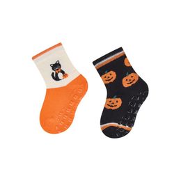 Sterntaler ABS Socken 2er-Pack Katze in weissorange | Gr.: 18