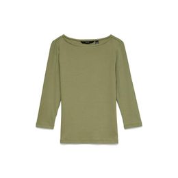 V&eacute;ro Moda Vero Moda Damen T-Shirt &raquo;VMCHLOE PANDA 3/4 BOATNECK TOP JRS&laquo; Baumwollmischung, slim fit gr&uuml;n XL
