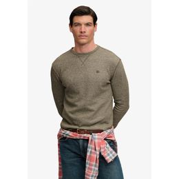 Superdry Herren Langarmshirt &raquo;CLASSIC SLUB WAFFLE TOP&laquo; aus Baumwolle, Relaxed Fit, mit Rundhalsausschnitt braun S