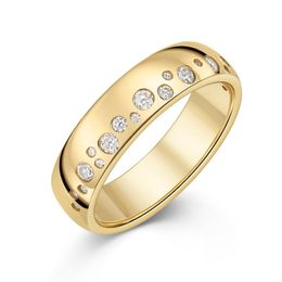 Firetti Damen Fingerring &raquo;Schmuck Geschenk Silber 925 Damenring Ring Sternenhimmel&laquo; mit Zirkonia (synth.) gold 62, Silber 925 (Sterlingsilber), 5,45mm