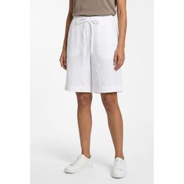 MAC Damen MAC Leinenhose &raquo;SANNY&laquo; Shorts, Bermudas mit Gummizug und Kordelzug wei&szlig; 40
