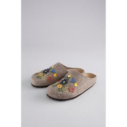 Aniston Shoes Damen Aniston SHOES Clog Clog, Hausschuh, Homeslipper - in Weite G (= weit) beige 41