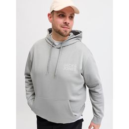 Jack & Jones PlusSize Jack & Jones Plussize Herren Jack & Jones PlusSize Kapuzensweatshirt &raquo;JJECORP LOGO SWEAT HOOD NOOS PLS&laquo;, Baumwollmischung, regular fit grau 6XL