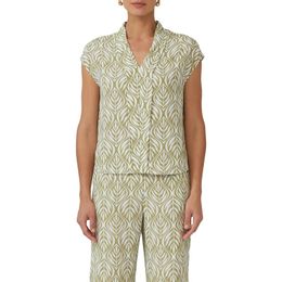 s.Oliver BLACK LABEL Damen s.Oliver BLACK LABEL Kurzarmbluse mit All-Over Print gr&uuml;n 48