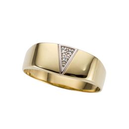 Firetti Herren Goldring &raquo;Schmuck Geschenk Gold 333 Herrenring Goldring Siegelring&laquo; mit Brillanten wei&szlig; 20, 0,02 P2 = erkennbare Einschl&uuml;sse, Diamanten