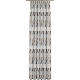 WIRTH Vorhang &raquo;Bray&laquo; Kr&auml;uselband 1 Stk. tlg. braun Jacquard, Baumwolle, Polyester 145cm, Kr&auml;uselband, 132cm