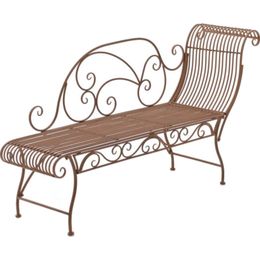 CLP Gartenbank Karma, romantische Recamiere im Jugendstil mit ornamentalen Verzierungen, Chaiselongue f&uuml;r den Au&szlig;enbereich bis 160 kg belastbar