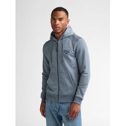 PETROL INDUSTRIES Melierter Hoodie mit Rei&szlig;verschluss oakwood in Blau | Gr.: L