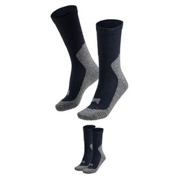 Xtreme Sockswear Damen XTREME sockswear Wandersocken 2 Paar tlg. Gepolsterte Unisex Wander-/ Sport- und Funktionssocken blau 42 (44)