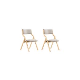 sobuy 2 Klappst&uuml;hle im 2er-Set Hellgrau 48x42x80cm Nordisch