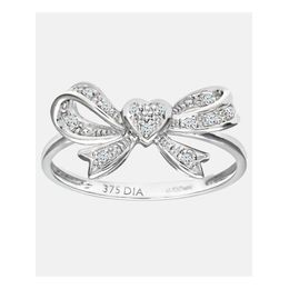 Diamant L'&eacute;ternel Ring aus 375 Wei&szlig;gold mit Diamant Herz-Design | Gr.: 54