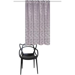Home Wohnideen Vorhang &raquo;GINGKO&laquo; Multifunktionsband 1 Stk. tlg. Verdunkler, jacquardgemustertes Gingko-Blatt-Motiv, 100% verdunklend grau Polyester 