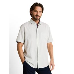 Tom Tailor Herren Tom Tailor Kurzarmhemd mit Minimalprint wei&szlig; S, N-Gr