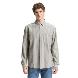 Tom Tailor Denim Herren Tom Tailor Denim Langarmhemd gestreift, mit Button-down-Kragen XXL, N-Gr