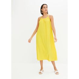 bonprix Damen bonprix Jerseykleid l&auml;ssige Passform, ohne &Auml;rmel, Tr&auml;gerkleid-Design gelb 36/38 (S), N-Gr