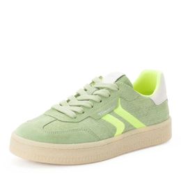 Tamaris Damen Plateausneaker Freizeitschuh, Halbschuh, Schn&uuml;rschuh im Retro-Look 42