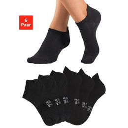 H.I.S. H.I.S Damen Sportsocken &raquo;Damen Herren Kurzsocken und Sneakersocken in einem Pack&laquo; Packung, 6 Paar tlg. weicher Baumwollmix mit verst&auml;rkter Ferse und 