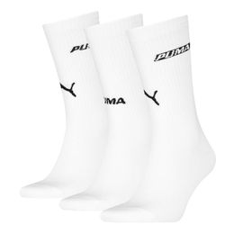 Puma Herren Puma Socken &raquo;Puma UNISEX LOGO STACKING CREW SOCK&laquo; 3 Paar wei&szlig; 39-42