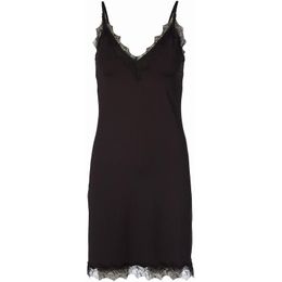 rosemunde Damen rosemunde Unterkleid &raquo;Billie Strap Dress&laquo; Ohne Taschen mit Spitze, V-Ausschnitt, verstellbare Tr&auml;ger, elegant, Polyestermix schwarz 46