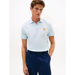 Tommy Hilfiger Herren Poloshirt &raquo;TH SCRIPT REGULAR&laquo; aus Piqu&eacute; mit Logo blau M