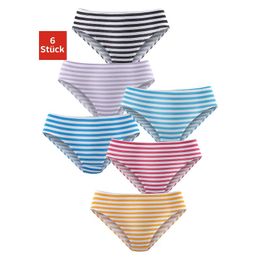 Petite Fleur By Lascana Damen petite fleur by Lascana Jazz-Pants Slips 6er-Pack, aus reiner Baumwolle bunt 42