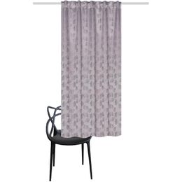 Home Wohnideen Vorhang &raquo;GINGKO&laquo; Multifunktionsband 1 Stk. tlg. Verdunkler, jacquardgemustertes Gingko-Blatt-Motiv, 100% verdunklend grau Polyester 