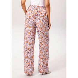 Aniston Casual Damen Aniston CASUAL Schlupfhose mit farbharmonischen, grafischen Blumen bedruckt 40, N-Gr