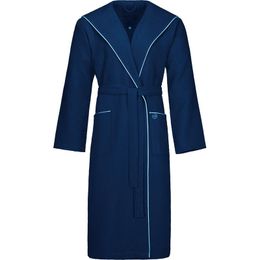 Bugatti Herrenbademantel &raquo;Tizian, ideal f&uuml;r Sauna & Spa, Hotelbademantel, Morgenmantel&laquo; 1 Stk. Waffelpiqu&eacute;-Struktur, mit Baumwollbiese blau Piqu&eacute; L L: