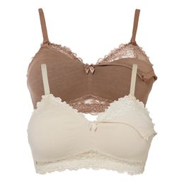 bonprix Damen bonprix Still-BH Packung, 2 tlg. im praktischen Doppelpack, mit Clip-Verschluss zum einfachen &Ouml;ffnen braun 95, Cup C