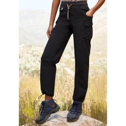 active by Lascana Lascana Active Damen LASCANA ACTIVE Trekkinghose &raquo;Cargo Pants&laquo; N-Gr schwarz 50, N-Gr