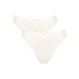 Sloggi Damen Sloggi Tai-Slip &raquo;EVER Ease&laquo; temperaturausgleichend, hoher Beinausschnitt, weich, atmungsaktiv wei&szlig; XXL