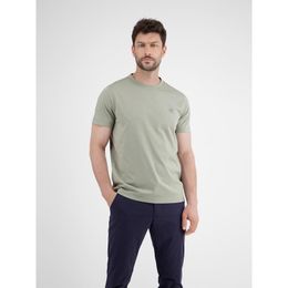 Lerros Herren Lerros T-Shirt mit Logo Stickerei grau S