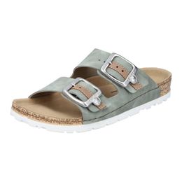 Rieker Damen Pantolette , Sommerschuh, Schlappen mit verstellbaren Schnallen gr&uuml;n 36