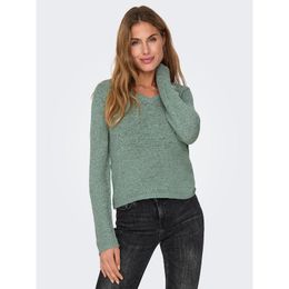 Only Damen Only V-Ausschnitt-Pullover &raquo;ONLGEENA L/S V-NECK KNT NOOS&laquo; gr&uuml;n XL