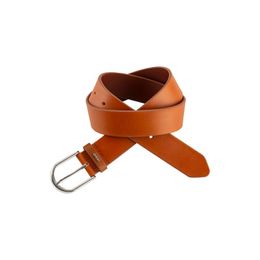 Hugo Damen Hugo Lederg&uuml;rtel &raquo;Zoey-S Sz35&laquo; Ovaler Verschluss, Markenlogo aus Metall braun 80