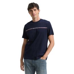 Tom Tailor Herren Tom Tailor T-Shirt mit Logofrontprint blau S