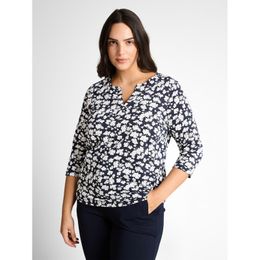Tom Tailor Plus Damen Tom Tailor PLUS 3/4-Arm-Shirt mit All-Over Print 54
