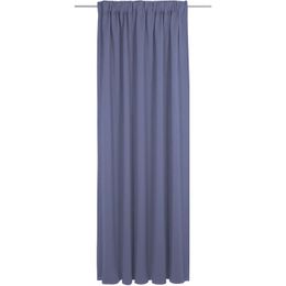 Adam Vorhang &raquo;Uni Collection, Made in Germany&laquo; Multifunktionsband 1 Stk. tlg. Blickdichter aus 100% Bio-Baumwolle, Vorhang nach Wunschma&szlig; blau Baumwolle (