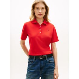 Tommy Hilfiger Damen Poloshirt &raquo;1985 REG PIQUE POLO&laquo; mit Logo-Stickerei, Seitenschlitze, Regular Fit XS (34)