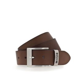 Mustang Herren Mustang Lederg&uuml;rtel &raquo;"Spencer"&laquo; mit &Uuml;berl&auml;nge, 4 cm breit, aus Rindsleder, unifarben braun 125